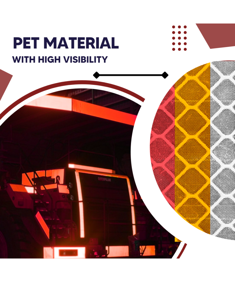 Robustt Diamond Cut Design Reflective Safety Tape 50mm x 42 Mtr